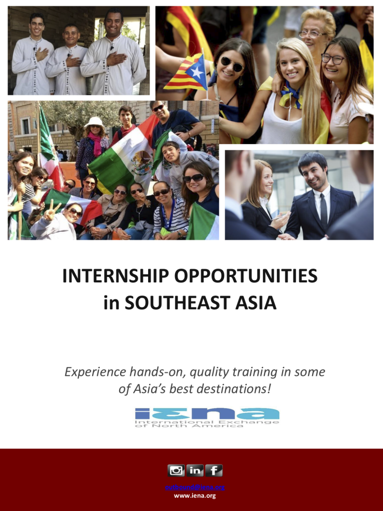 Internship Opportunities Southeast Asia - IENA - International Exchange ...